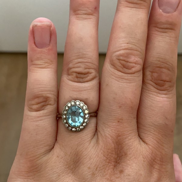 Antique Edwardian 9ct Yellow Gold Cairngorm Paste Expandable Bangle ...