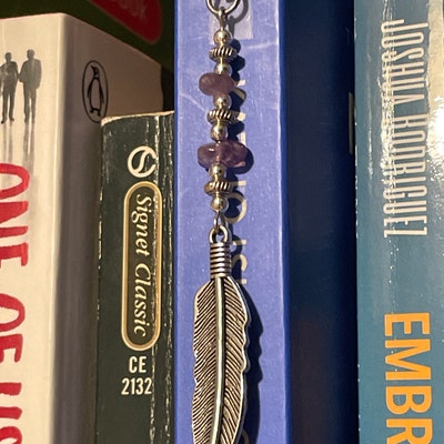 Quartz Book Mark, Hand Made to Order. Charm Options Elephant, Lotus ...