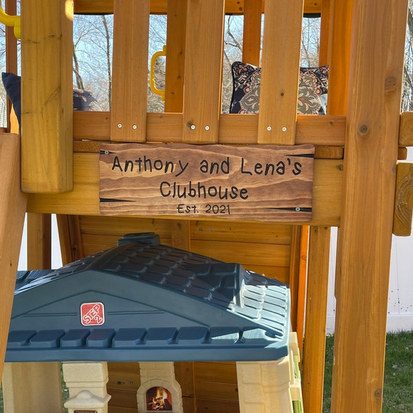 Personalized Treehouse Sign Playhouse Sign Treehouse Custom Wood Sign ...