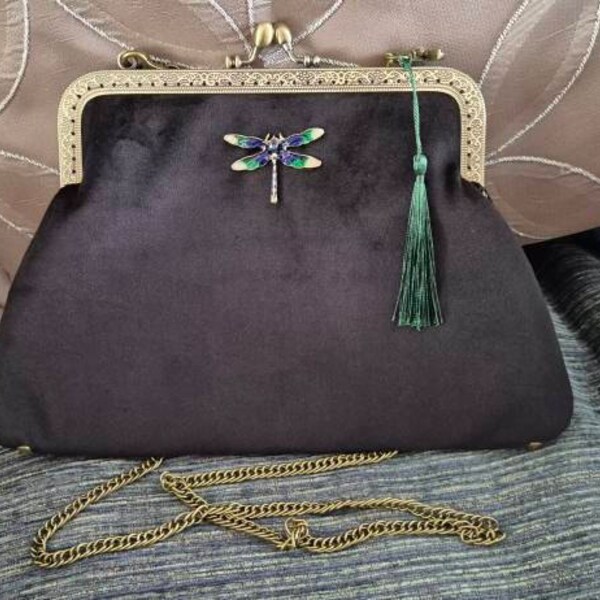 Hot Pink Clutch Bag. Pink Evening Bag. Velvet Handbag. - Etsy