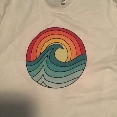 Wave Shirt Colorful Wave T-shirt Ocean Unisex Shirt Wave - Etsy