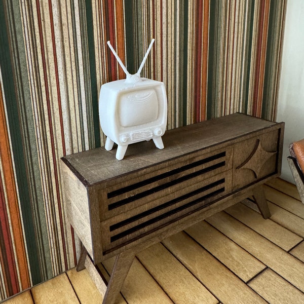 1:12 Funny TV Television Retro Dollhouse Miniature 3D STL PRINT File ...
