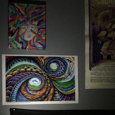 Inner Worlds Paper Poster of Collaboration Painting by Morgan Mandala ...