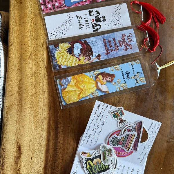 Beauty and the Beast Inspired “big Books” Bookmark - Etsy