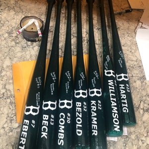 10 Game Ready-cupped-wooden Baseball Bats Free Shipping - Etsy