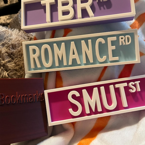 Book Library Sign 3D Printed Bookshelf Decor Gift - Etsy