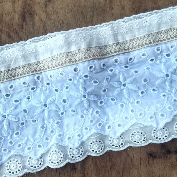 Cotton Lace Trim / Ecru Cotton Crochet Lace Trim, Edging Lace - Etsy