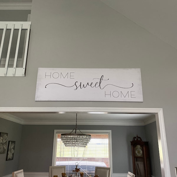 Large Home Sweet Home Sign | Home Sweet Home Canvas Wall Art ...