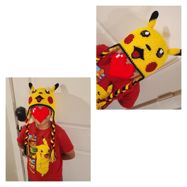 Pikachu Hat Crochet Pattern Pokemon Crochet Hat Pattern Pikachu Costume ...