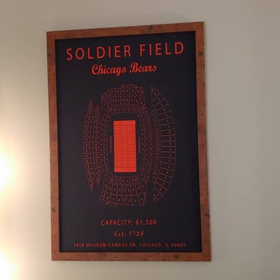 Soldier Field, Soldier Field Sign, Soldier Field Poster, Chicago Bears ...