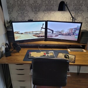 Westerton Rustic Hand Built Monitor Shelf Stand Reclaimed | Etsy