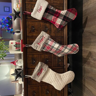 Holiday Stockings. Personalized Christmas Stocking. Farmhouse - Etsy