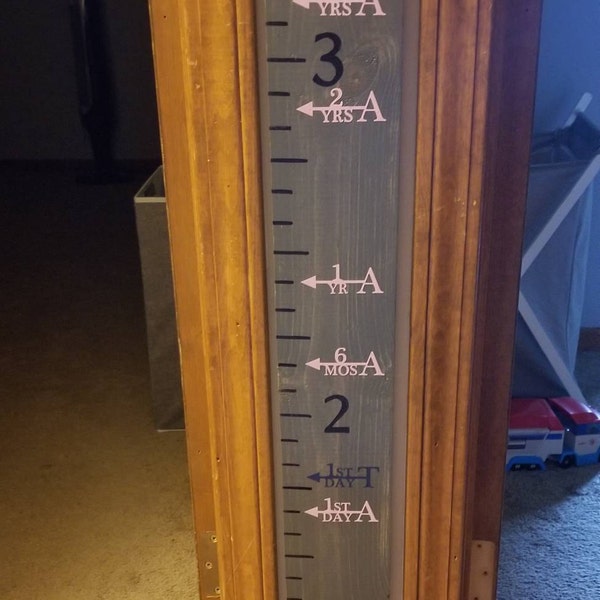 Height Marker for Growth Chart Ruler- Vinyl Decal Arrow With Initial ...