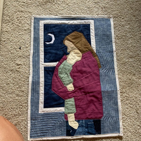 Sleepy Bear Baby Quilt, Sleepy Bear FPP Pattern, PJ Bear, Sleeping Cap ...