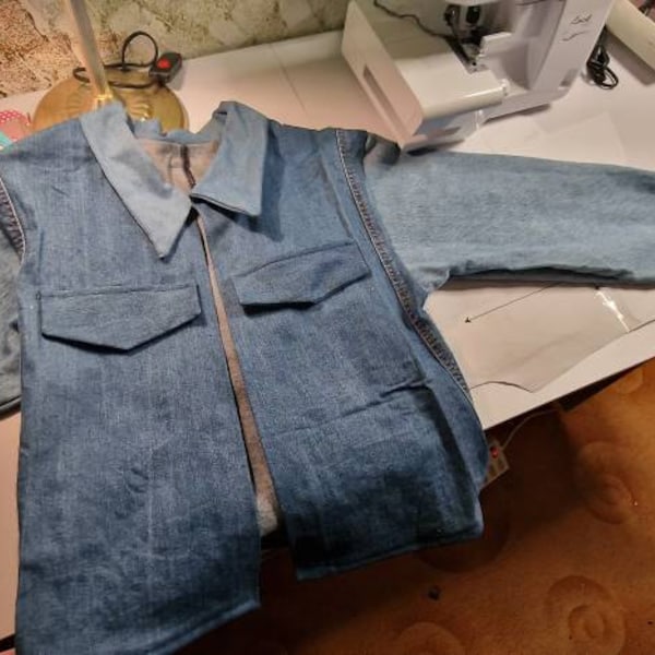 Crop Jacket Pattern for Women, XS-XXXL, Women Jacket Sewing Pattern, Women's Shirt Jacket ...