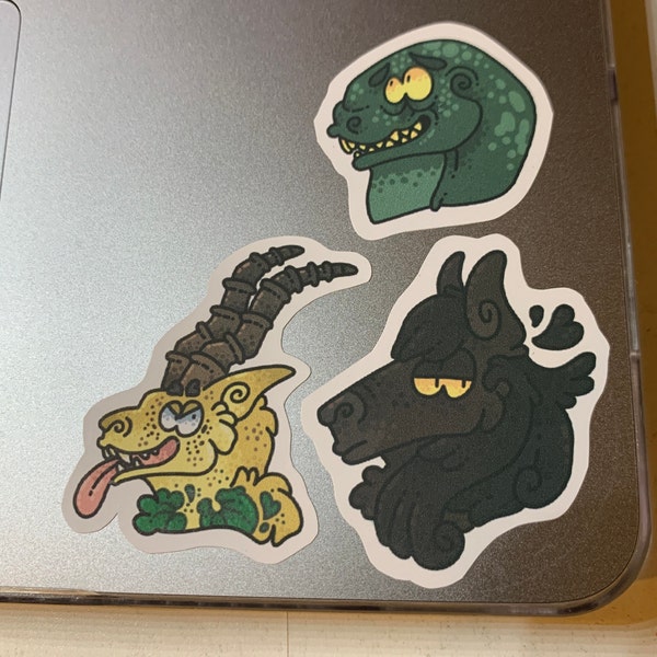 Wings of Fire Set of Three Stickers Featuring: Peril, Clay, Sunny ...