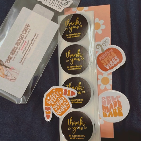 Boho Thank You for Your Support Stickers, 2 Inch Stickers, Business ...