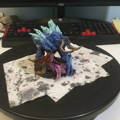 Frost Behemoth Miniature Rescale Miniatures Dnd Miniatures Role Playing ...