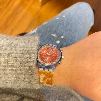 Vintage Swatch Watch 34mm Original Crazy Train With Cows GG194 Running ...