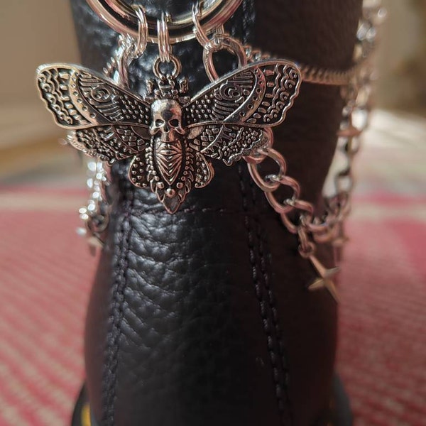 Cherry Skull Barbed Wire Dm Boot Chains - Etsy