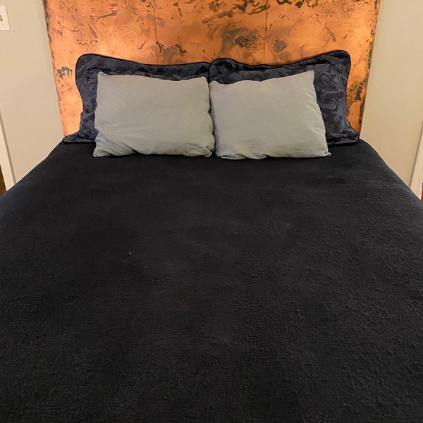 Copper Panled Headboard, Queen Size Headboard, Modern Headboard, Aged ...