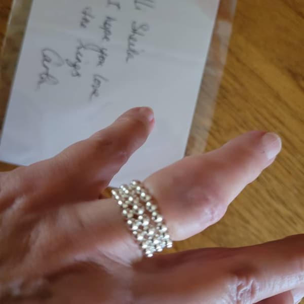 925 Sterling Silver Stretch Rings Stack of 2, Stacked Rings, Womens ...