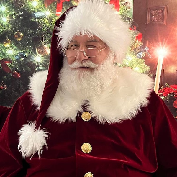 Cherry Berry Burgundy Red Wine Santa Hat, Christmas, 35" Long! S - XXL ...