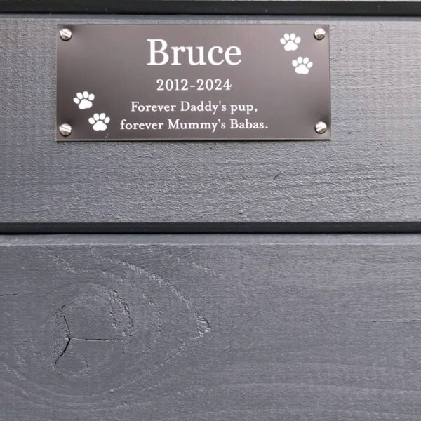 Personalised Memorial Bench Plaque, Remembrance Grave Sign, Anniversary ...