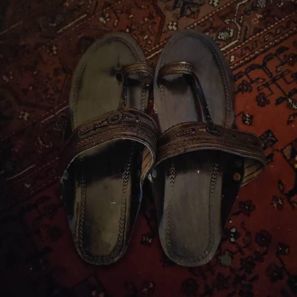 Men's Kolhapuri Chappal: Handmade Leather Indian Sandals - Etsy