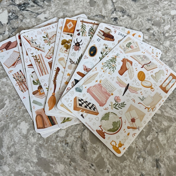 Sticker Sheet Bundle Dark Academia Sticker Pack | Academia Sticker Set ...