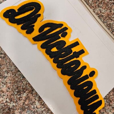 Custom Chenille Script Name Letterman Jacket Patch MADE IN USA - Etsy