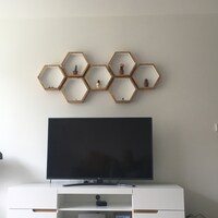 Large White Hexagon Shelf, Hexagon Shelves, Honeycomb Shelf, Honeycomb ...