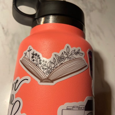 Floral Book Sticker Waterproof Water Bottle Sticker Laptop Sticker ...