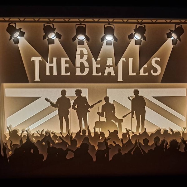 The Beatles Lightbox, the Beatles Shadowbox, Beatles Decoration ...