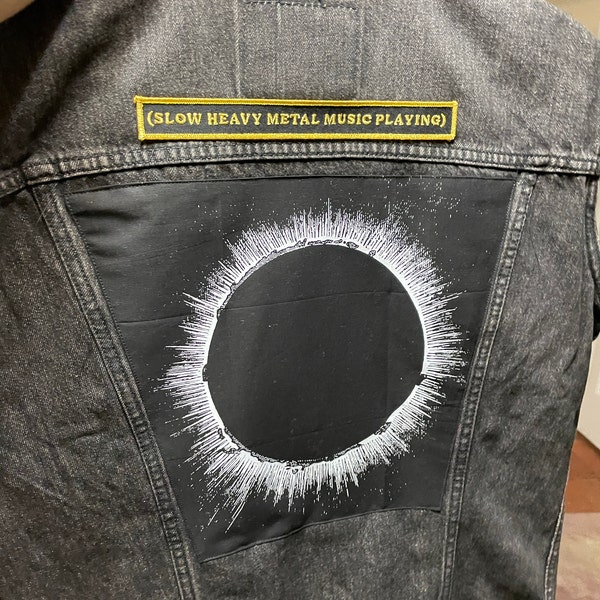Solar Eclipse Back Patch: Screen Printed Cotton Sew on Backpatch for ...