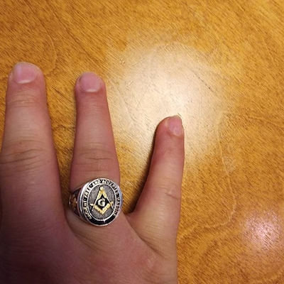Masonic Ring AASR 32 Degree Master Mason Signet Ring Jewelry Freemason ...