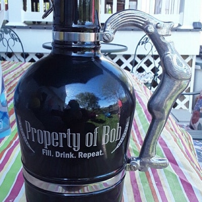 Custom Engraved Beer Growler With Ceramic Flip Top Real German Growler ...