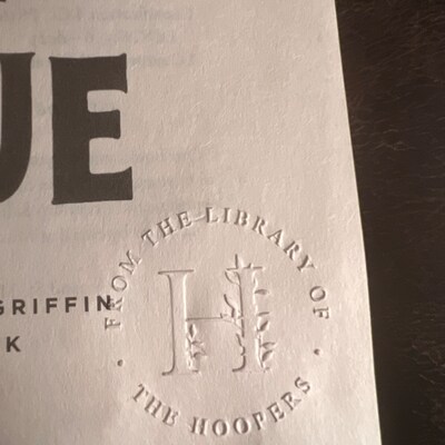 Personalized Book Embosser Monogram Book Stamp Embosser Rubber Stamp ...