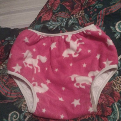 Cuddlz Adult Sized Blue Stretchy Plastic Side Snap Fastening ...