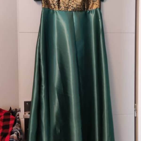 1 Meter Bottle Green/gold Paisley Design Banarsi Metallic Brocade ...