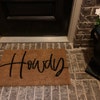 Howdy Welcome Mat Cute Doormat Gift Ideas Housewarming Gift Howdy ...