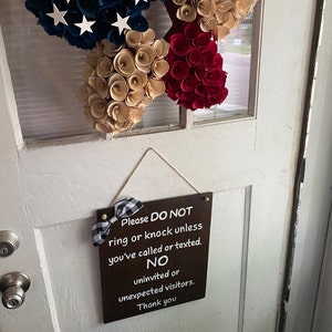 No Visitors Sign, No Visitors, Do Not Disturb Sign, No Uninvited Guests ...