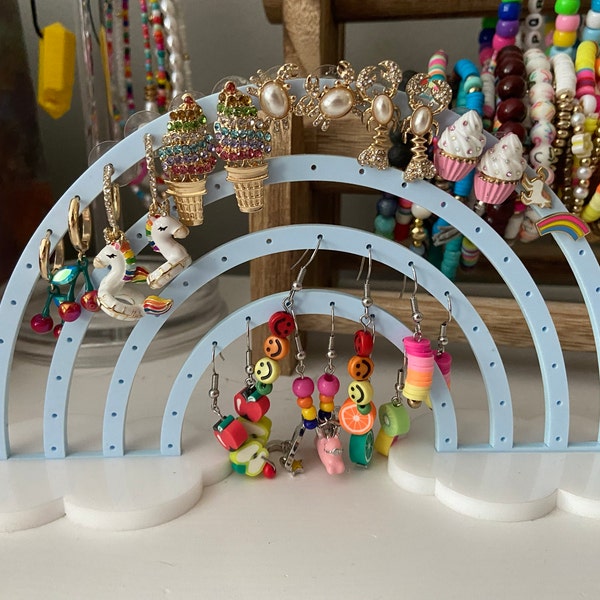 Rainbow Earring Stand, Earring Organizer, Gift for Girls, Gifts Under ...