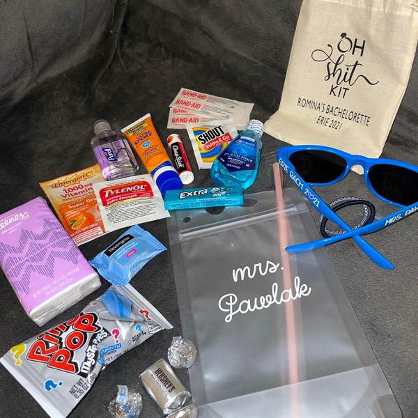Hangover Kit Bag Personalized Bachelorette, Wedding Favors, Welcome ...