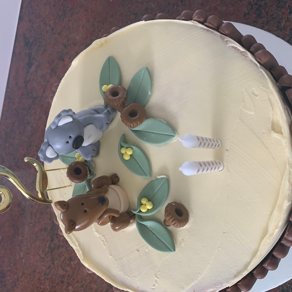 Australiana Cake Toppers, Australian Native Fondant Cake Topper, Koala ...