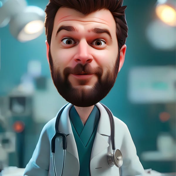 Custom Scientist Couple Caricature Portrait - From Your Photos ...