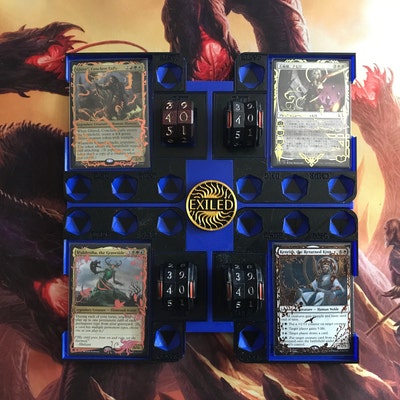 4 Player Commander Tray Set Life Spinner Style Custom Made 3D Printed ...