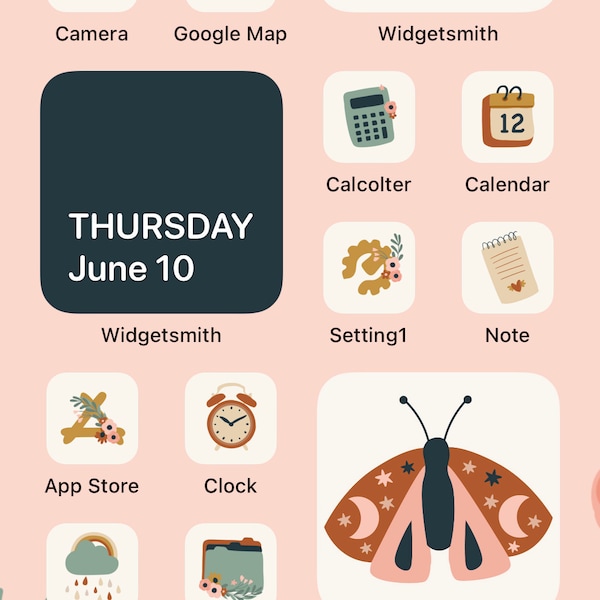 Hand Drawn App Icons, Ios Icons, iPhone Icons, Handdrawn Ios 14 Icons ...