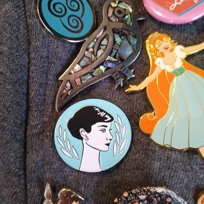 Audrey Hepburn Enamel Lapel Pin / Buy 3 Pins Get 1 Free With - Etsy