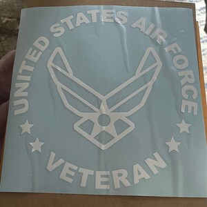 USAF Air Force Veteran Car Truck Window Laptop Decal Sticker - Etsy